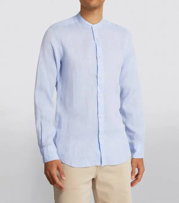 Frescobol Carioca Linen Jorge Shirt - Blue