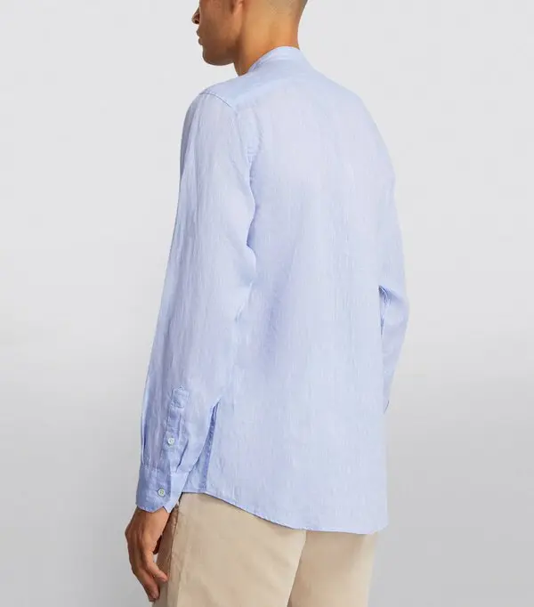 Frescobol Carioca Linen Jorge Shirt - Blue