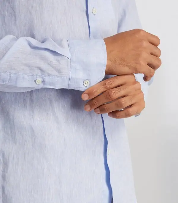 Frescobol Carioca Linen Jorge Shirt - Blue