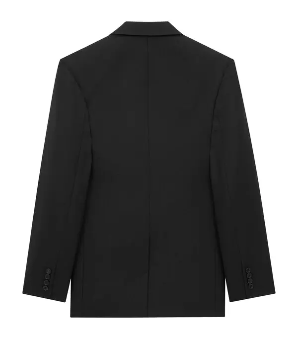 Saint Laurent Wool Gabardine Single-breasted Jacket - Black