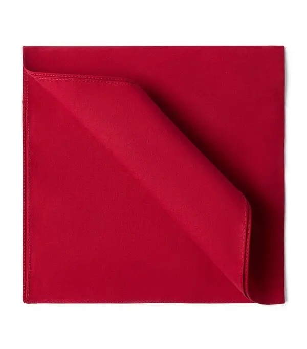 Brunello Cucinelli Cotton Pocket Square - Red