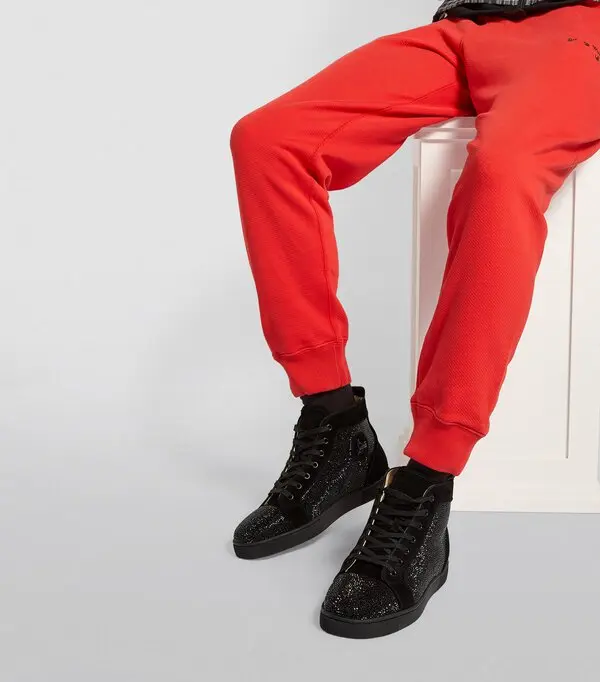 CHRISTIAN LOUBOUTIN Louis Strass High-top Sneakers