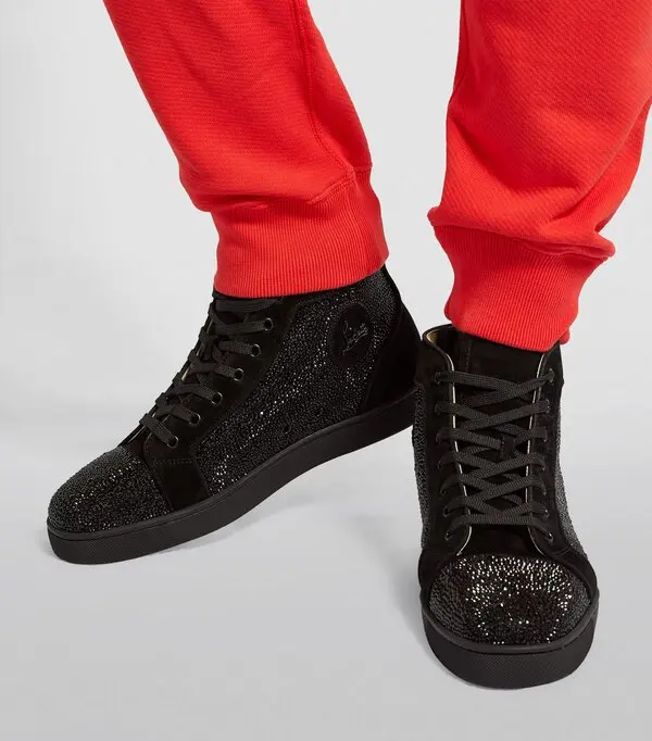 CHRISTIAN LOUBOUTIN Louis Strass High-top Sneakers