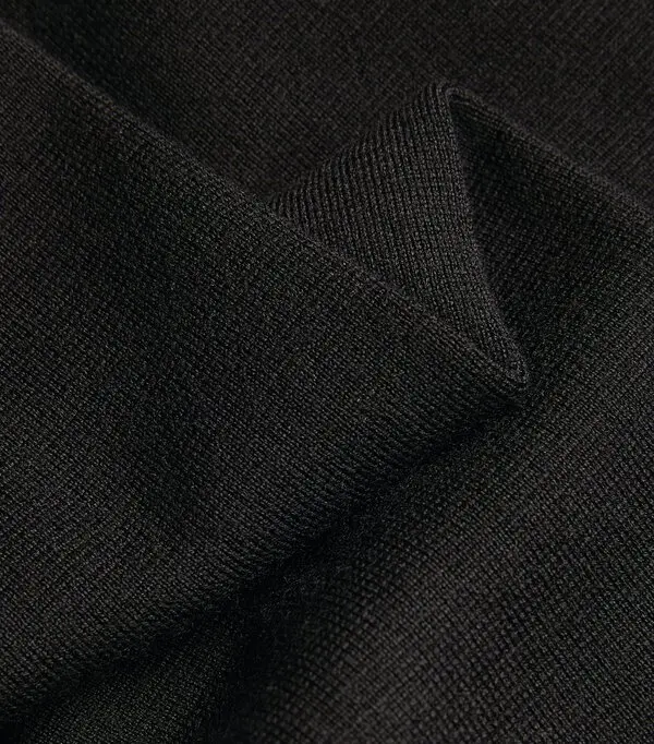 Sandro Half-zip Wool Sweater - Black