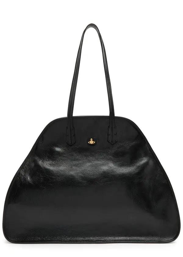 VIVIENNE WESTWOOD Yasmina Large Grained Leather Tote