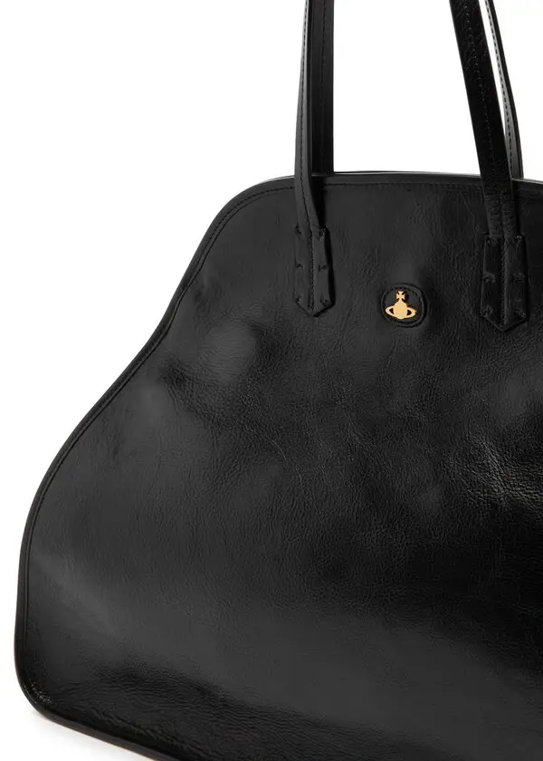 VIVIENNE WESTWOOD Yasmina Large Grained Leather Tote