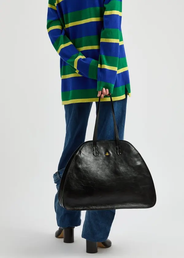 VIVIENNE WESTWOOD Yasmina Large Grained Leather Tote