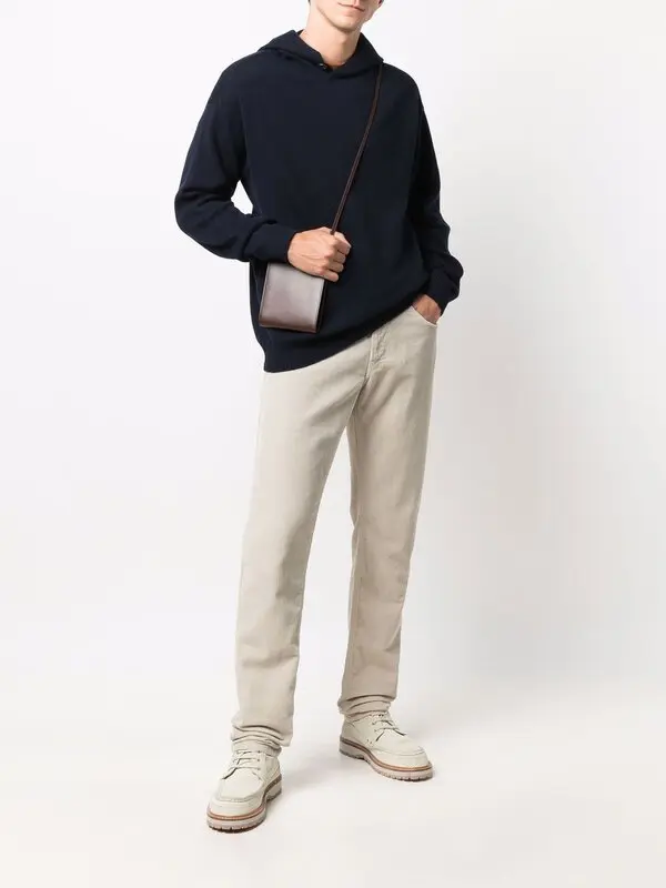 Malo Knitted Pullover Hoodie