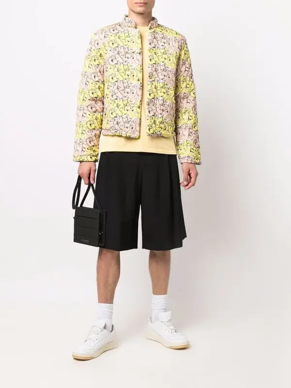 Comme Des Garçons Logo-print Padded Jacket - Yellow