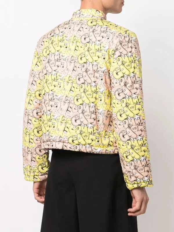 Comme Des Garçons Logo-print Padded Jacket - Yellow