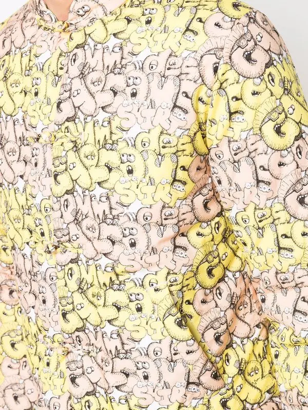 Comme Des Garçons Logo-print Padded Jacket - Yellow