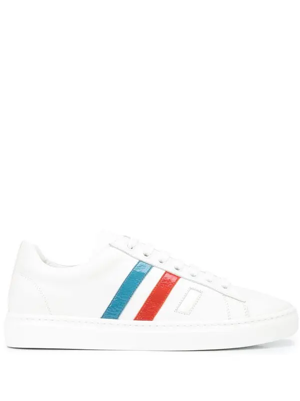 MADISON MAISON 3 Stripe Leather Sneakers - White