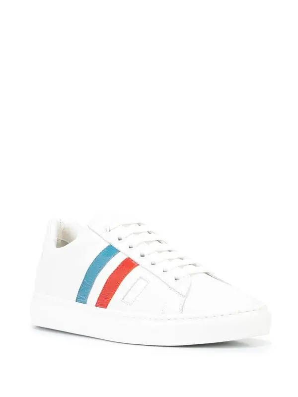 MADISON MAISON 3 Stripe Leather Sneakers - White