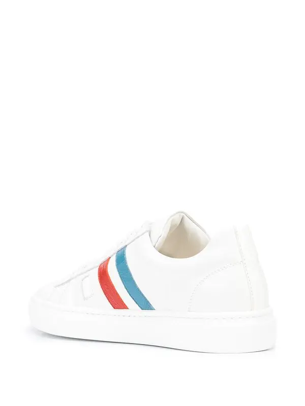MADISON MAISON 3 Stripe Leather Sneakers - White