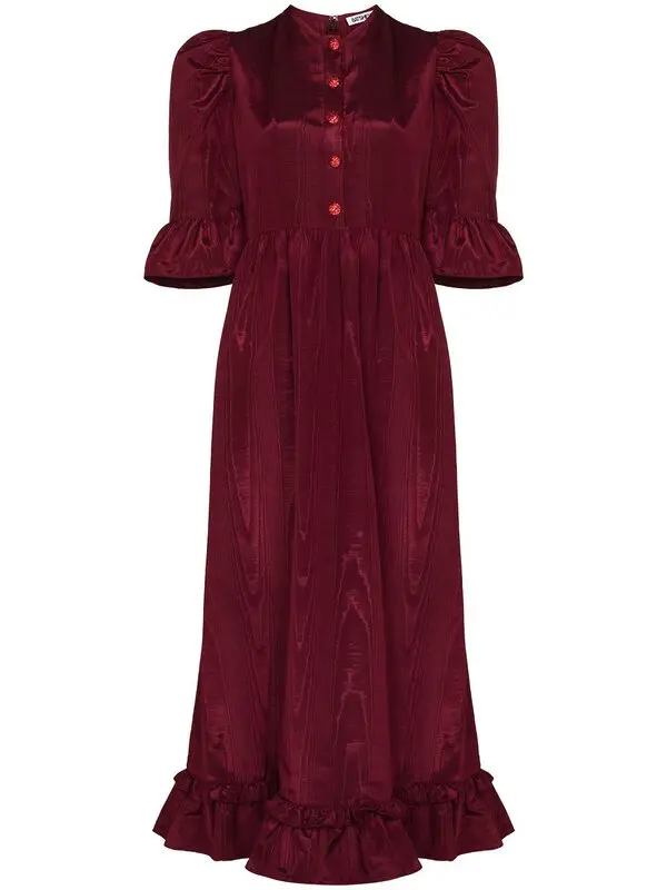 Batsheva Ella Moire Maxi Dress