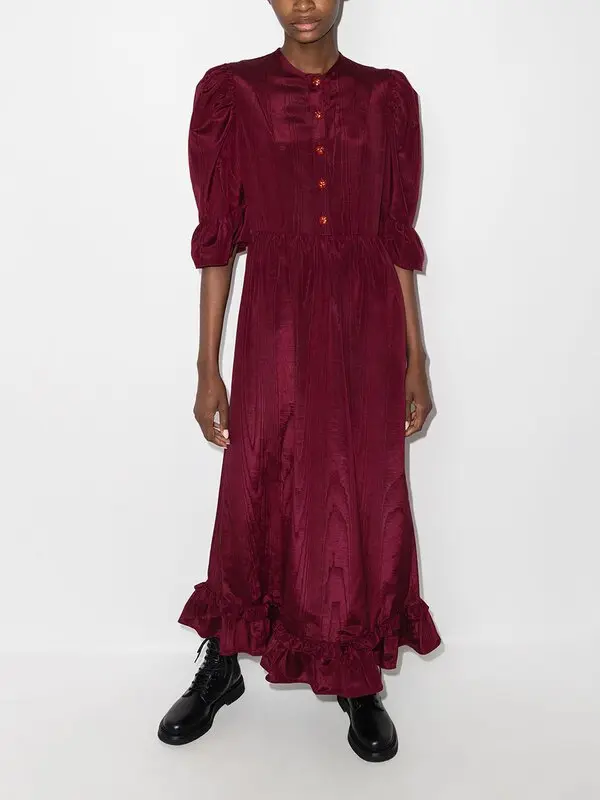 Batsheva Ella Moire Maxi Dress