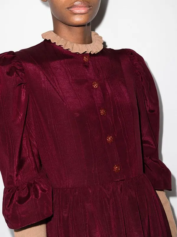 Batsheva Ella Moire Maxi Dress
