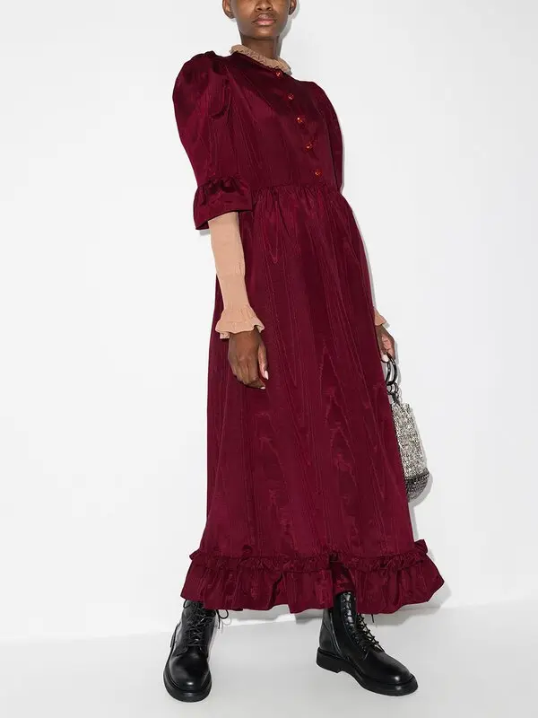 Batsheva Ella Moire Maxi Dress