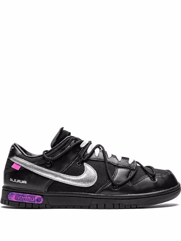 Nike X Off White Dunk Low Lot 50 Sneakers - Black