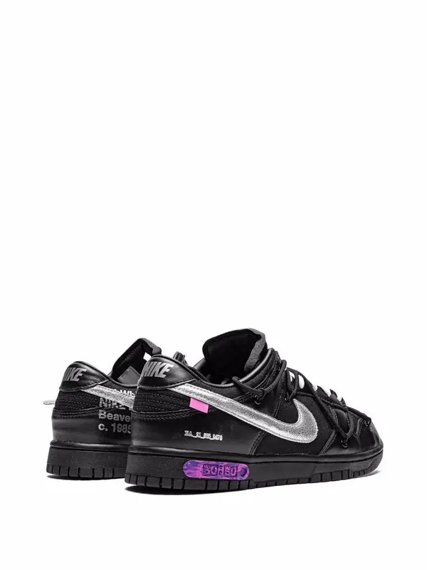 Nike X Off White Dunk Low Lot 50 Sneakers - Black
