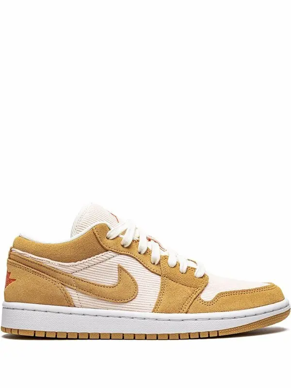JORDAN Air 1 Low Se Corduroy & Suede Sneakers - Orange