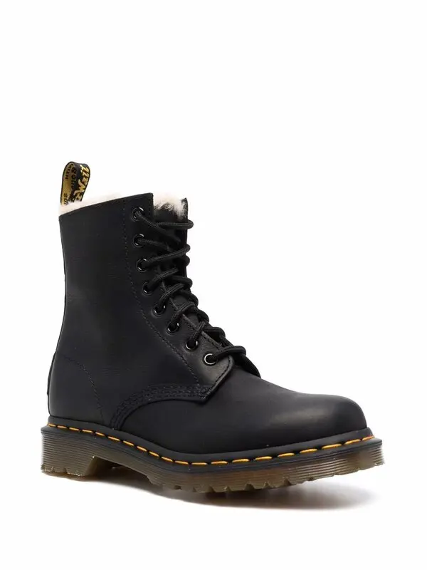 Dr. Martens 1460 Serena Faux Shearling-lined Boots - Black