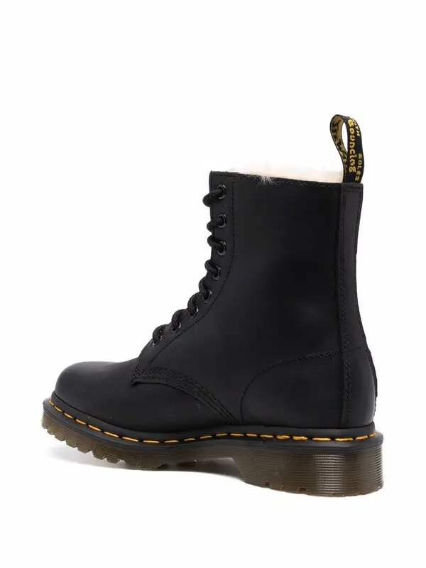 Dr. Martens 1460 Serena Faux Shearling-lined Boots - Black