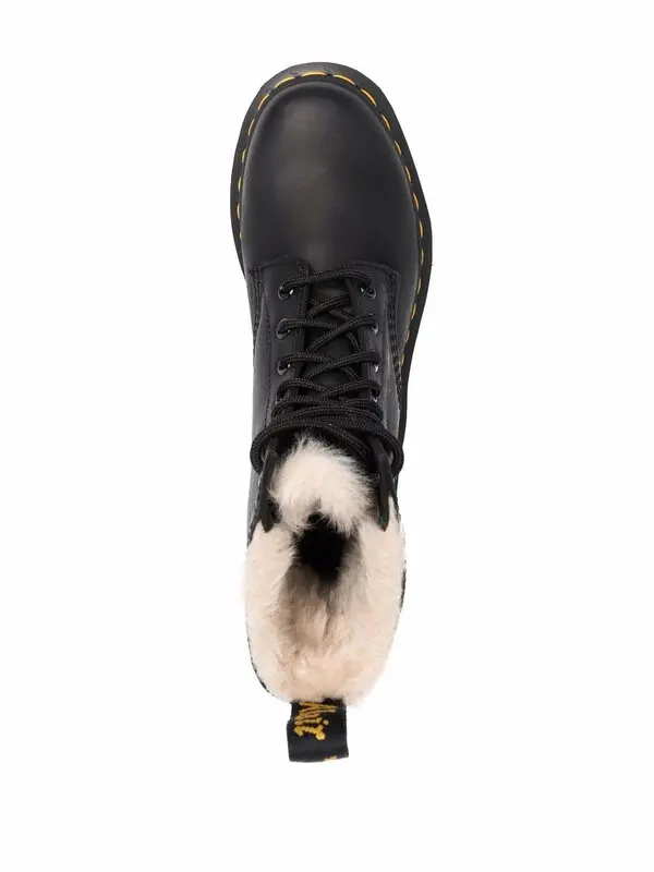 Dr. Martens 1460 Serena Faux Shearling-lined Boots - Black