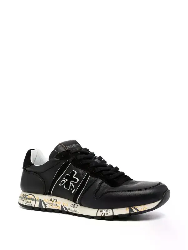 Premiata Logo-patch Low-top Leather Sneakers