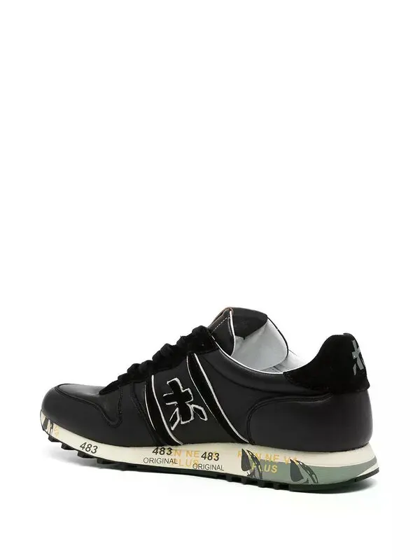 Premiata Logo-patch Low-top Leather Sneakers