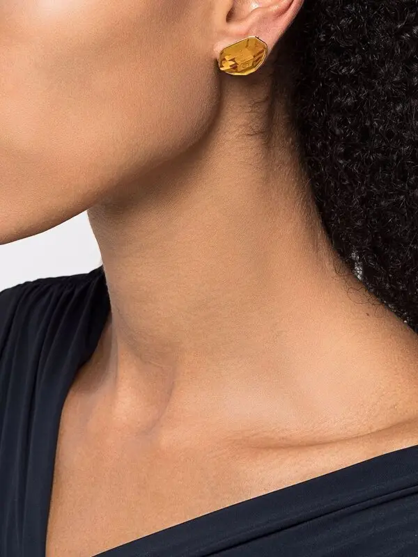 Swarovski Lucent Stud Single Earring - Yellow | Editorialist