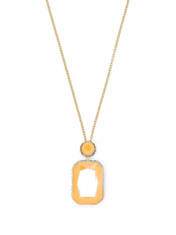 SWAROVSKI Orbita Octagon-cut Crystal Pendant Necklace - Gold