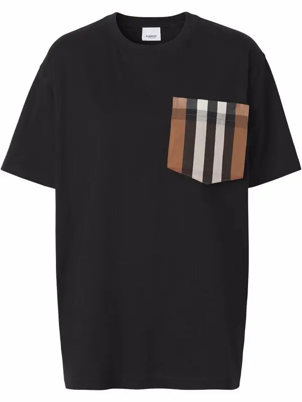 Burberry Check-pocket T-shirt - Black