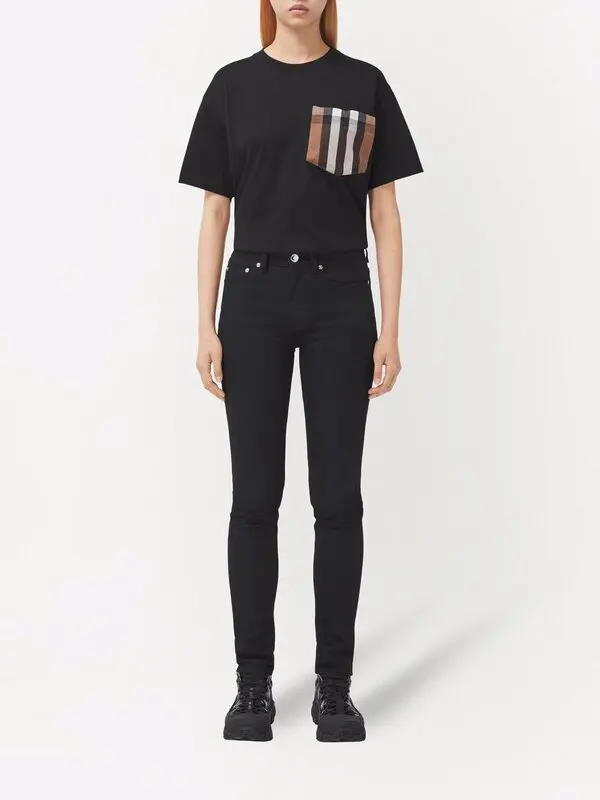 Burberry Check-pocket T-shirt - Black