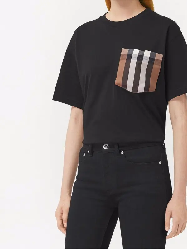 Burberry Check-pocket T-shirt - Black