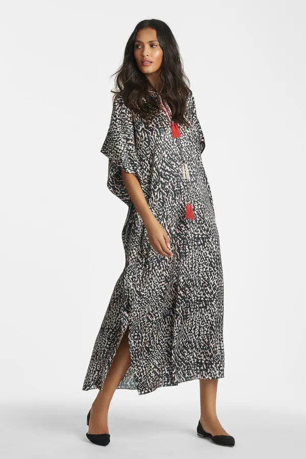 Sachin & Babi Marceline Kaftan Natural Cheetah Final Sale