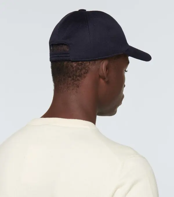Loro Piana Cashmere Baseball Cap - Blue