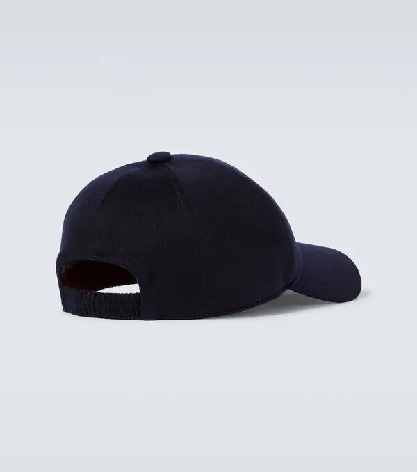 Loro Piana Cashmere Baseball Cap - Blue