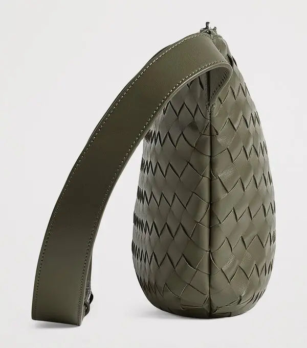 Bottega Veneta Leather Intrecciato Cross-body Bag - Green