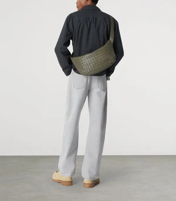 Bottega Veneta Leather Intrecciato Cross-body Bag - Green
