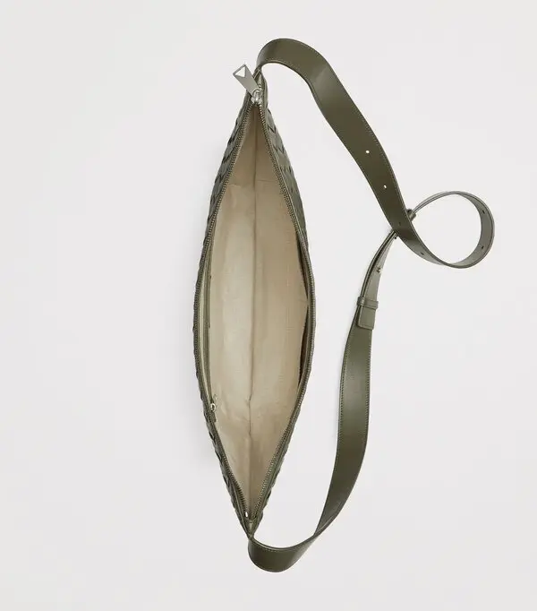 Bottega Veneta Leather Intrecciato Cross-body Bag - Green