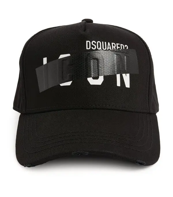 Dsquared2 Icon Tape Baseball Cap - Black | Editorialist