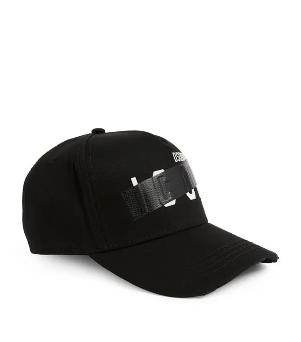 Dsquared2 Icon Tape Baseball Cap - Black | Editorialist