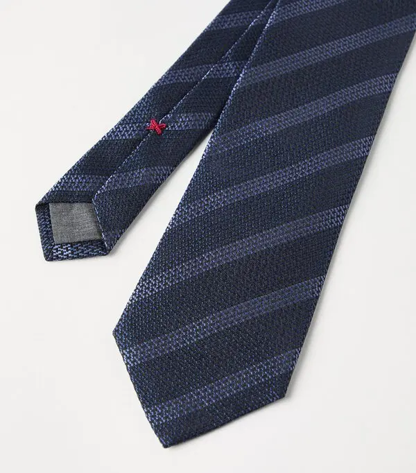 Brunello Cucinelli Silk Striped Neck Tie