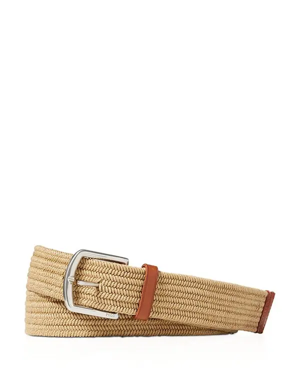 Polo Ralph Lauren Ralph Lauren Leather-trimmed Braided Belt - Brown