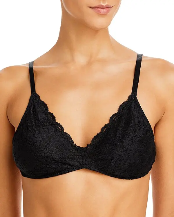 Cosabella Wireless Lace Triangle Bralette - Black