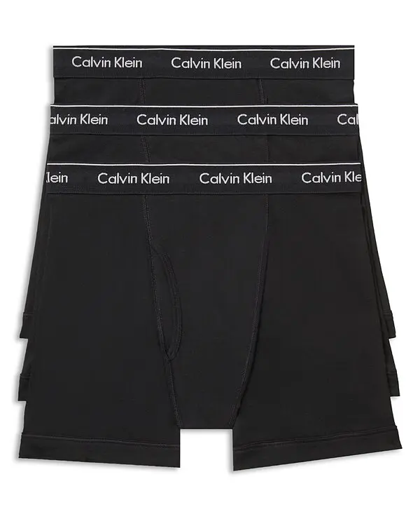 Calvin Klein Cotton Boxer Briefs, Pack Of 3 - Black