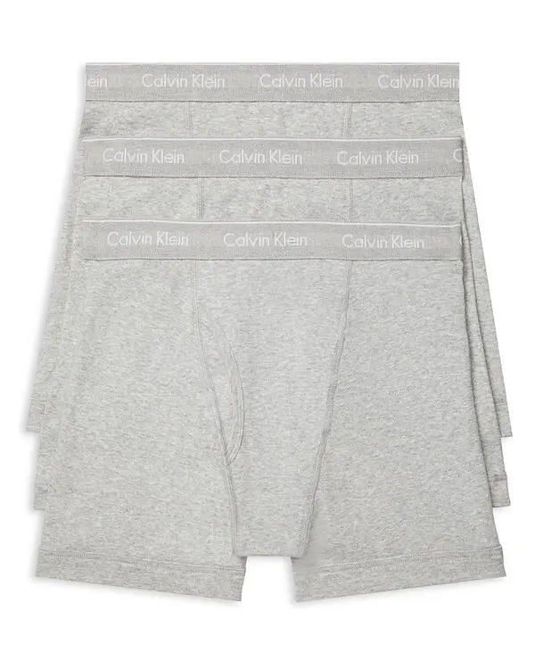 Calvin Klein Cotton Boxer Briefs, Pack Of 3 - Gray