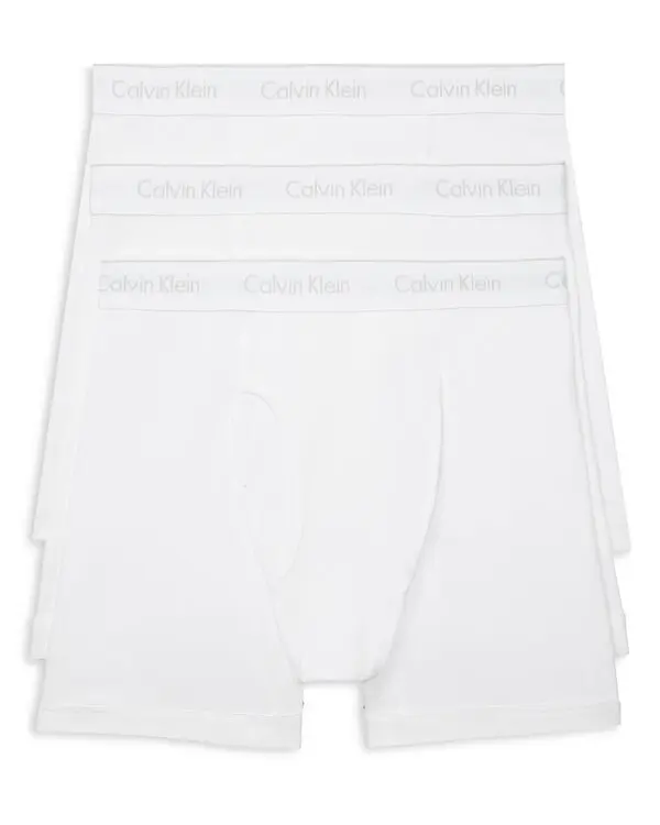 Calvin Klein Cotton Boxer Briefs, Pack Of 3 - White