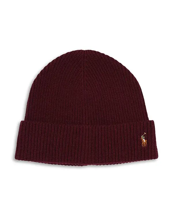 Polo Ralph Lauren Signature Logo Beanie - Rich Ruby